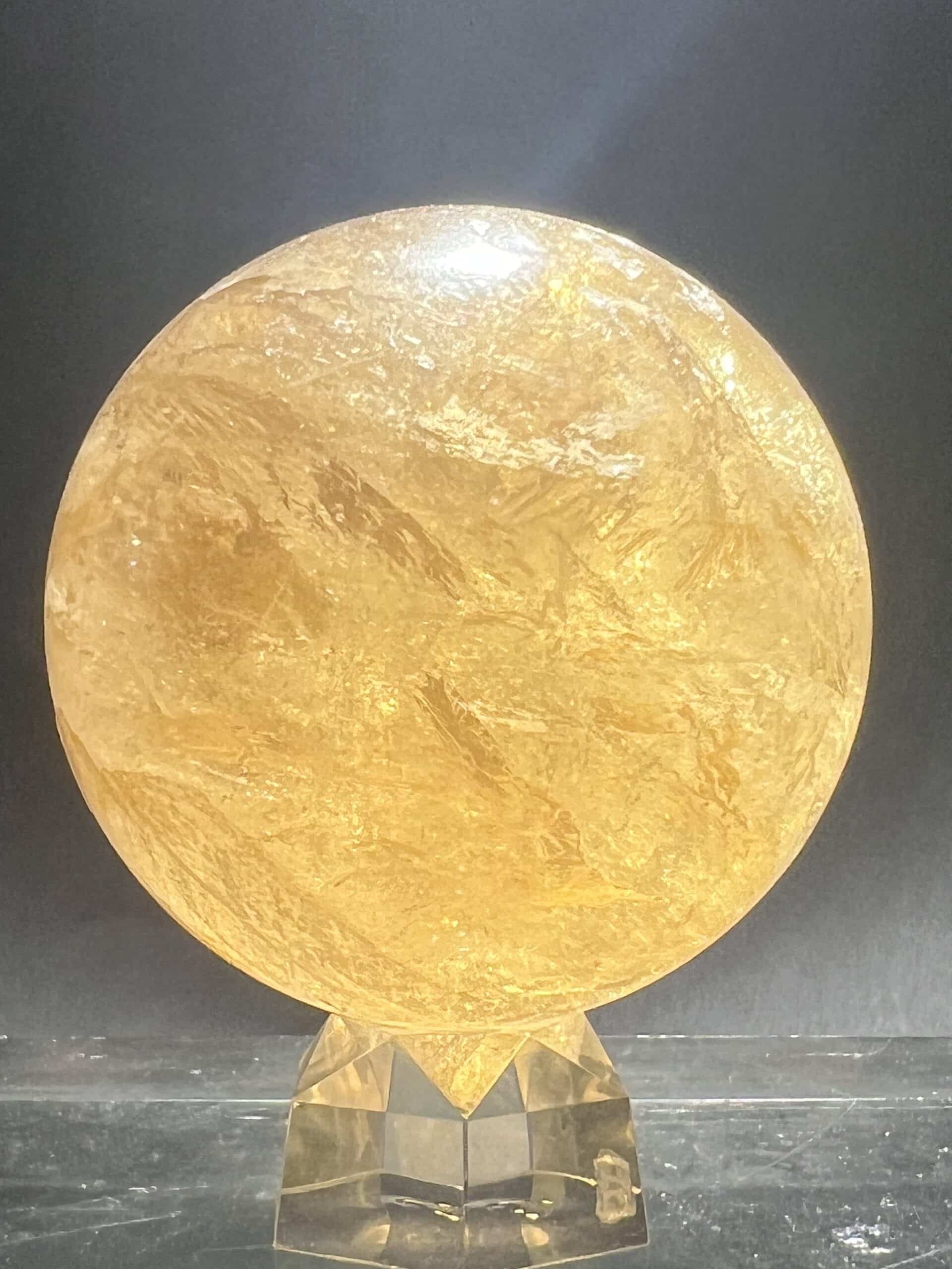 Natural Citrine Sphere Brazil (Rare) Old Stock 7 RARE - Soul Centered
